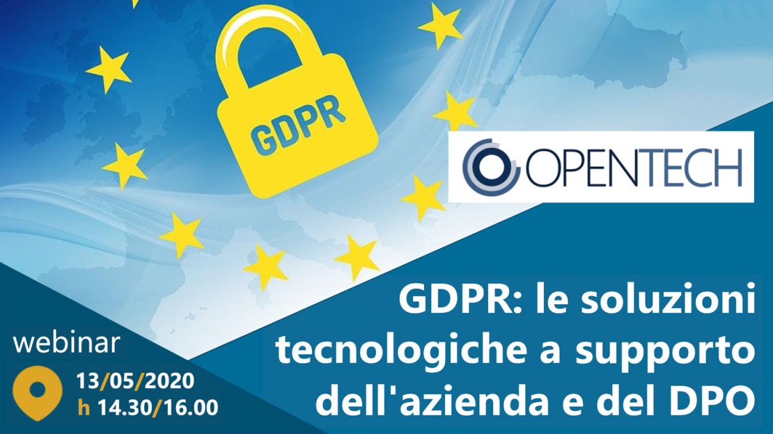 Webinar: GDPR, le soluzioni a supporto dell'azienda e del DPO