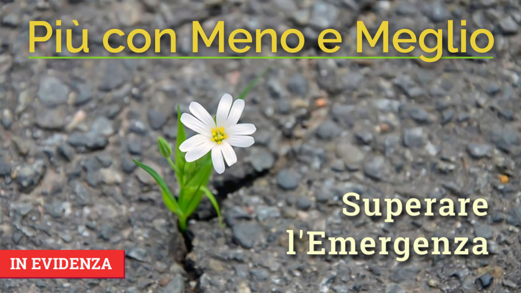 PIÙ CON MENO E MEGLIO – Superare l'emergenza