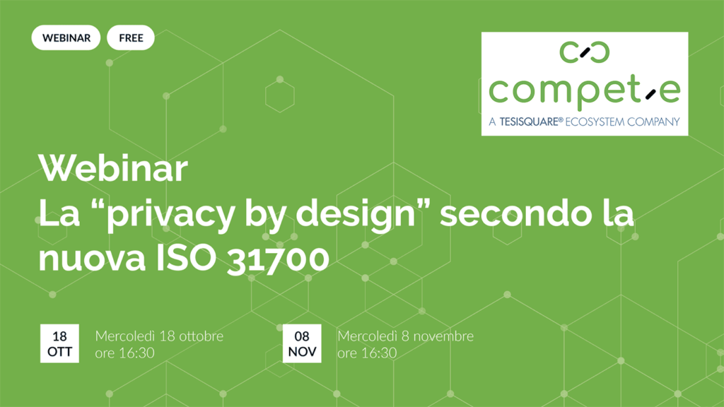 La "privacy by design" secondo la nuova ISO 31700